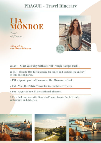 Placeit - Itinerary Planner Design Generator for a Travel and Foodie ...