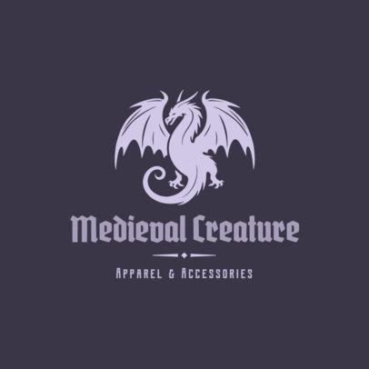 Placeit - Logo Template for Medieval Garments Featuring a Dragon Graphic