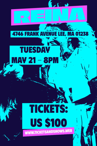 Placeit - Poster Design Template Featuring Heavy Typefaces to Promote a ...