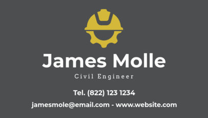 Placeit - Simple Business Card Design Template for a Civil Engineer