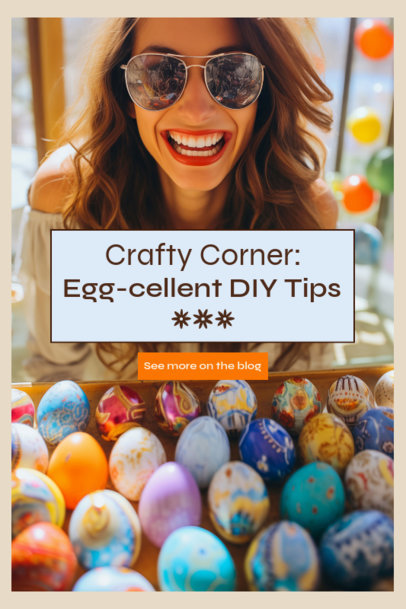 Placeit - Easter-Themed Pinterest Pin Template Featuring Egg-Hunting Tips