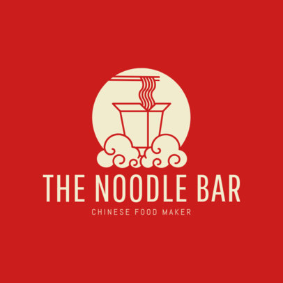 Placeit - Chinese Restaurant Logo Maker with Dumpling Drawing