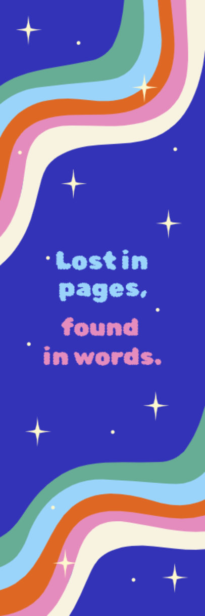 Placeit - Bookmark Design Maker with Wavy Graphics and Sparkles for ...