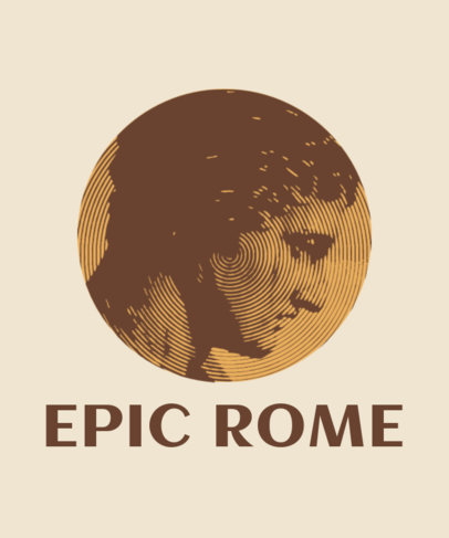 Placeit - Roman Empire-Inspired T-Shirt Design Maker Featuring a Quote ...
