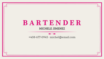 Placeit - Bartender Business Card Template