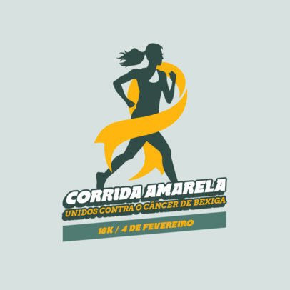 Placeit - Logo Maker for a Bladder Cancer Awareness Marathon Race