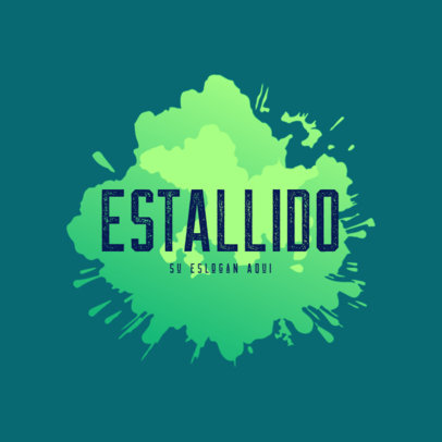 Placeit - Abstract Logo Generator Featuring a Splashing Stain with a Glowing Effect