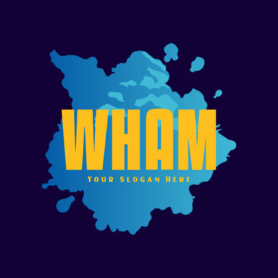 Placeit - Abstract Logo Template Featuring a Bursting Stain Graphic