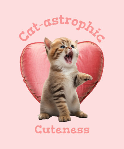 Placeit - Meme T-Shirt Design Template Featuring an Angel Kitty and a ...