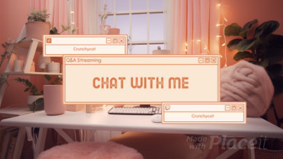 Placeit - Twitch Screen Video Template with Retro Computer Tabs for a Just Chatting Channel