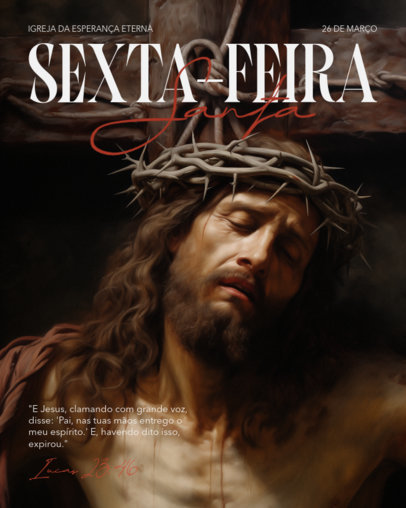 Placeit - Instagram Post Creator Featuring an Illustration of Jesus ...