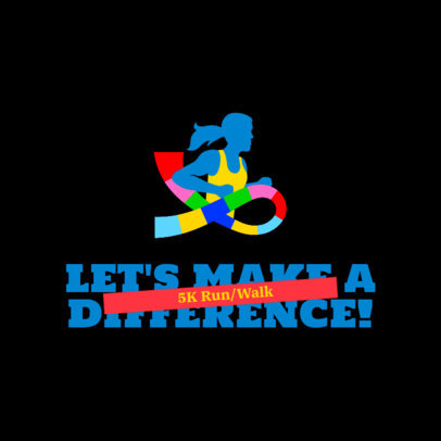 Placeit - Online Logo Maker for a 5K Race for Autism with an ...