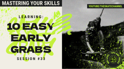 Placeit - YouTube Thumbnail Template for a Skating Tips Vlog