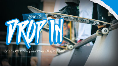 Placeit - YouTube Thumbnail Template for a Skating Tricks and Tips Vlog