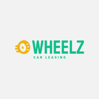 Placeit - Car Hire Service Logo Creator Featuring a Steering Wheel Icon