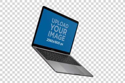 Placeit - MacBook Pro Mockup Floating Inside a Minimalistic Scenario