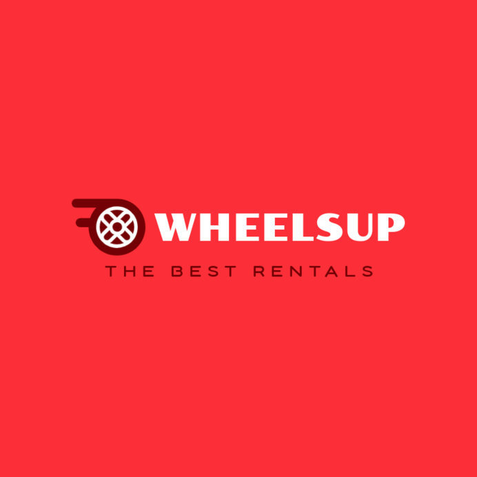 Placeit - Car Rental Company Logo Template Featuring a Wheel Icon