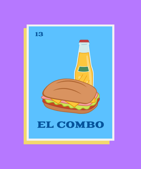 Placeit - T-Shirt Design Template With a Loteria Style Featuring an ...
