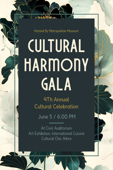 Placeit - Event Invitation Template for a Cultural Harmony Gala