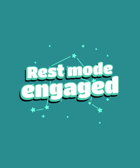 Placeit - T-Shirt Design Creator Featuring a Rest-Mode Quote