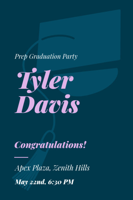 Placeit - Invitation Card Creator for a Prep Graduation Party Event
