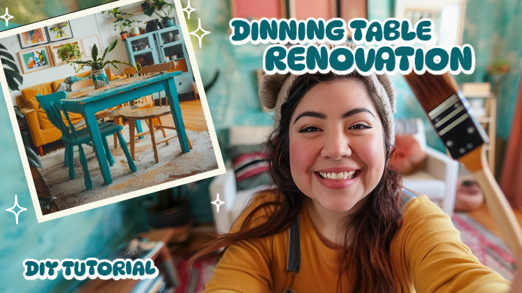 Placeit - YouTube Thumbnail Maker for a DIY Dining Table Renovation Vlog