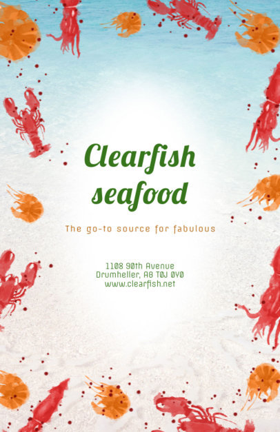 Placeit - Flyer Maker for Seafood Restaurants with Clam Images