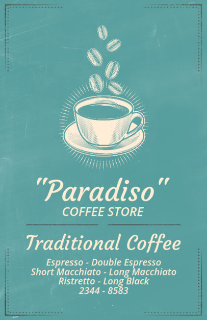 Placeit - Online Flyer Maker for Coffee Shops with Chalkboard Background