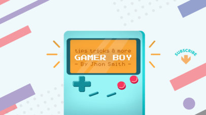 Placeit - Youtube Banner Template for Retro Arcade Games Channel
