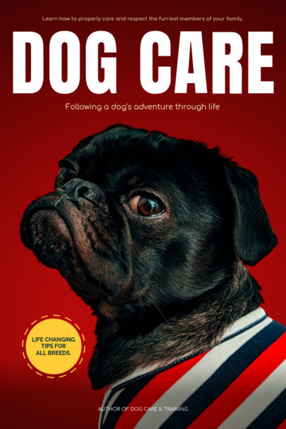 Placeit - Back Book Cover Maker Featuring Dog Training Info