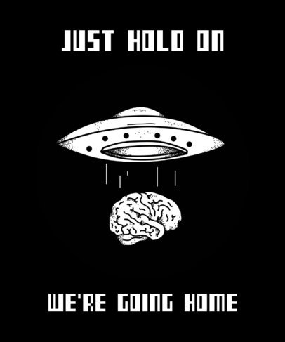 Placeit - Alien Illustration T-Shirt Design Template