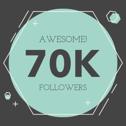 Placeit - Followers Milestone Template for an Instagram Post