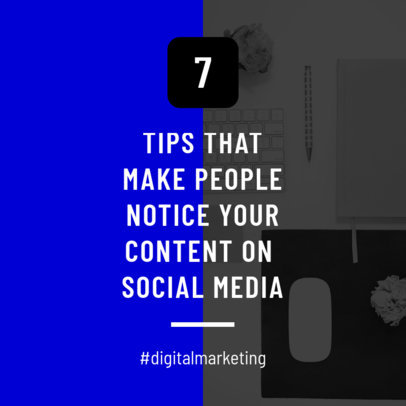 Placeit - Instagram Post Template for Blog Tips
