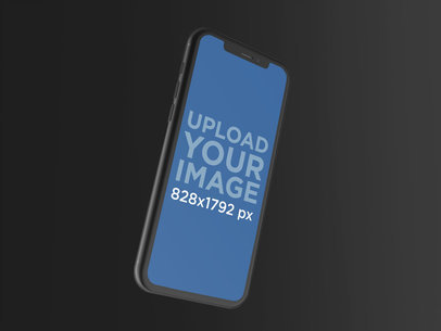 Placeit - Mockup of an iPhone 11 Floating in a Minimalistic Scenario