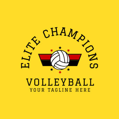 Placeit - Logo Maker for a Volleyball Team Featuring Crown Graphics