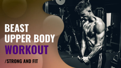 Placeit - Colorful YouTube Thumbnail Design Template with Workout Images