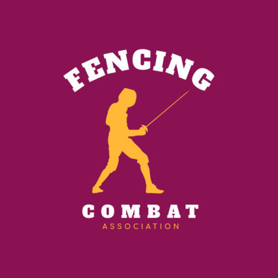 Placeit - Fencing Logo Design Template for a Fencing Academy