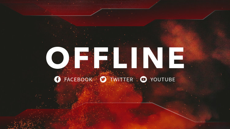 Placeit - Twitch Offline Banner Maker with Fiery Backgrounds