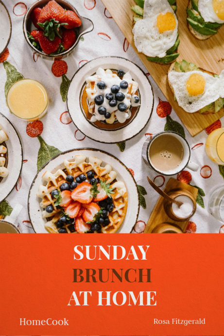 Placeit - Book Cover Template for Brunch Recipes