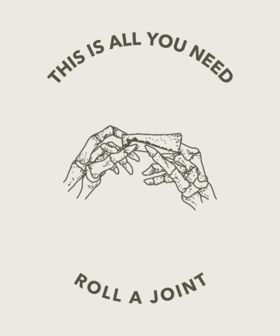 Placeit - T-Shirt Design Template with a Joint Graphic