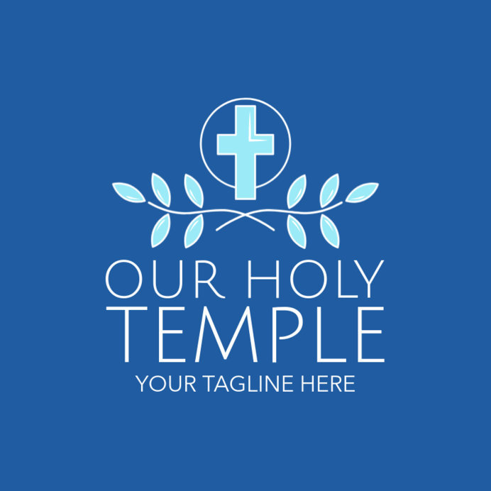 Placeit - Simple Church Logo Maker for a Religious Temple