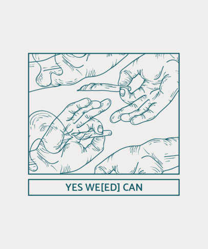 Placeit - Weed T-Shirt Design Template with Funny Imagery