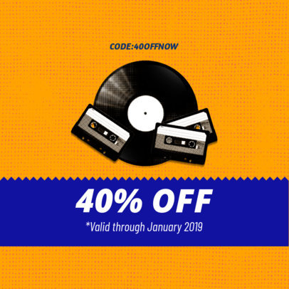 Placeit - Customizable Coupon Template for a Music Sale