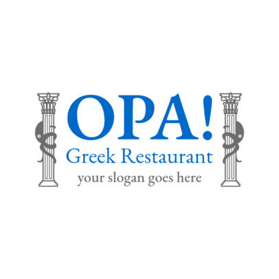 Placeit - Logo Template for a Traditional Greek Food Restaurant