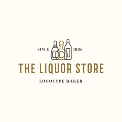 Placeit - Simple Liquor Store Logo Design Template