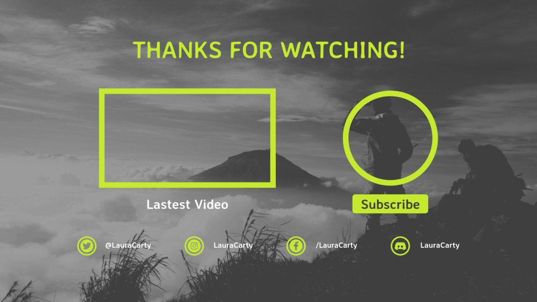 Placeit - YouTube End Screen Design Template with a Subscription Button ...