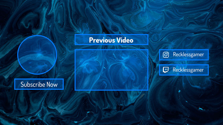 Placeit - YouTube End Screen Template Featuring Neon Framed Panels