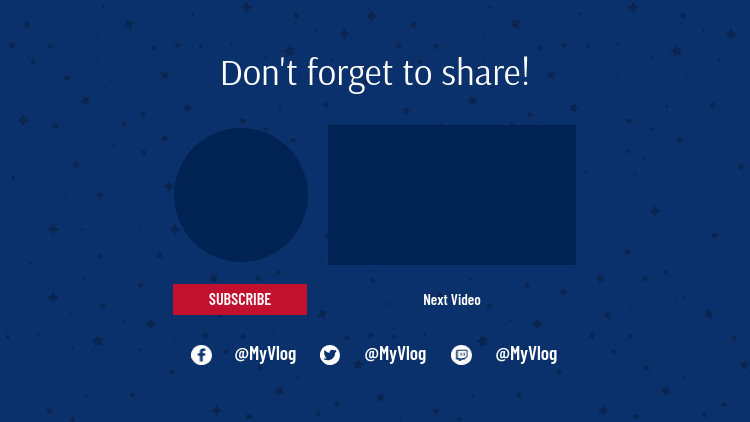 Placeit - YouTube End Card Maker with a Starry Background