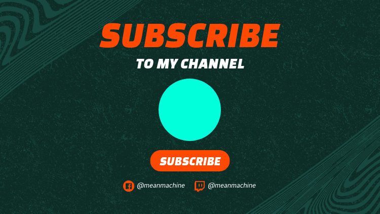 Placeit - YouTube End Screen Template with an Invitation to Subscribe