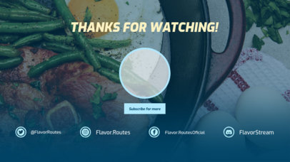 Placeit - YouTube End Screen Template Featuring Food Backgrounds